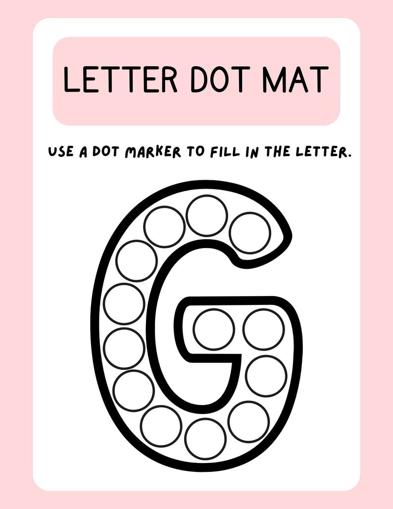 Preschool Skills Dot Marker Printable Alphabet Letters Dot Coloring ...