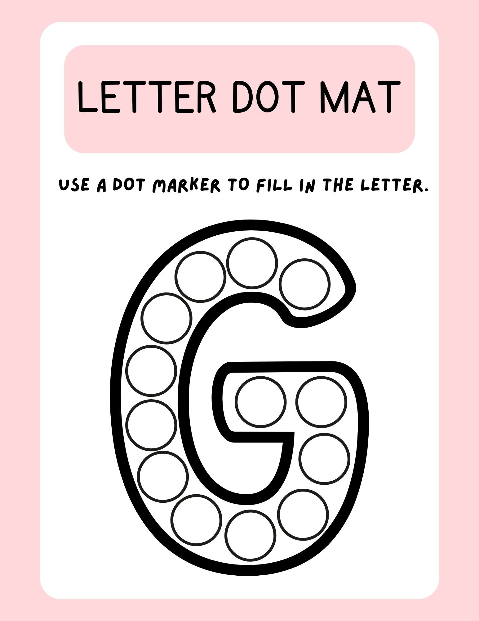 Preschool Skills Dot Marker Printable Alphabet Letters Dot Coloring ...