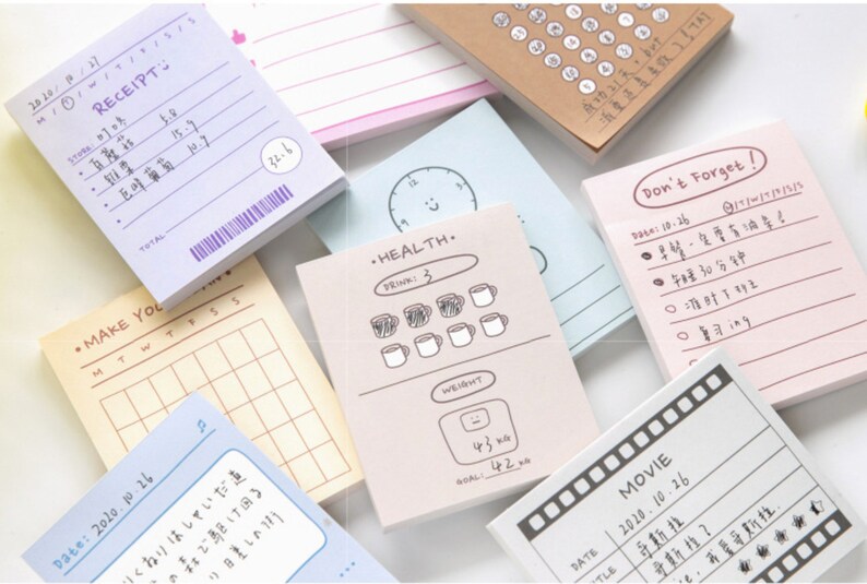 Mini Notepad Memo Note Monthly Tracker Monthly Plan Free - Etsy