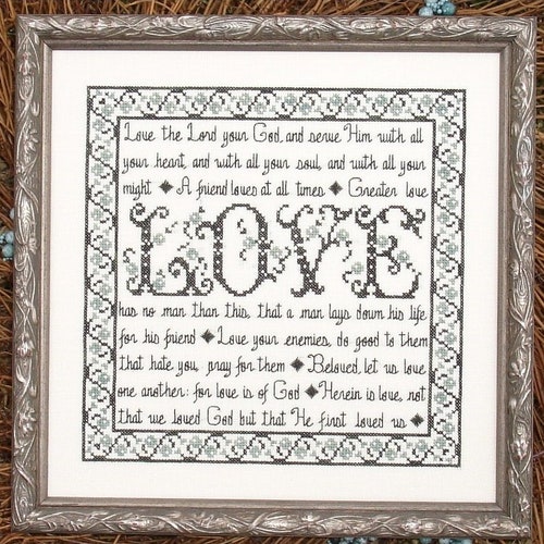 Building Blocks Love Bible Christian Cross Stitch Pattern My - Etsy