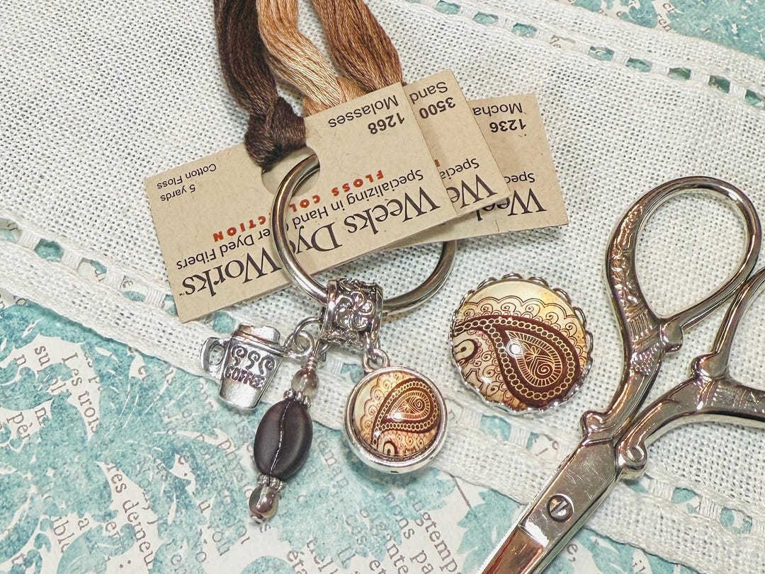 Stitching Fuel ~ Cute Coffee Thread Keep ~ Needle Minder Nanny ~ Brown ...