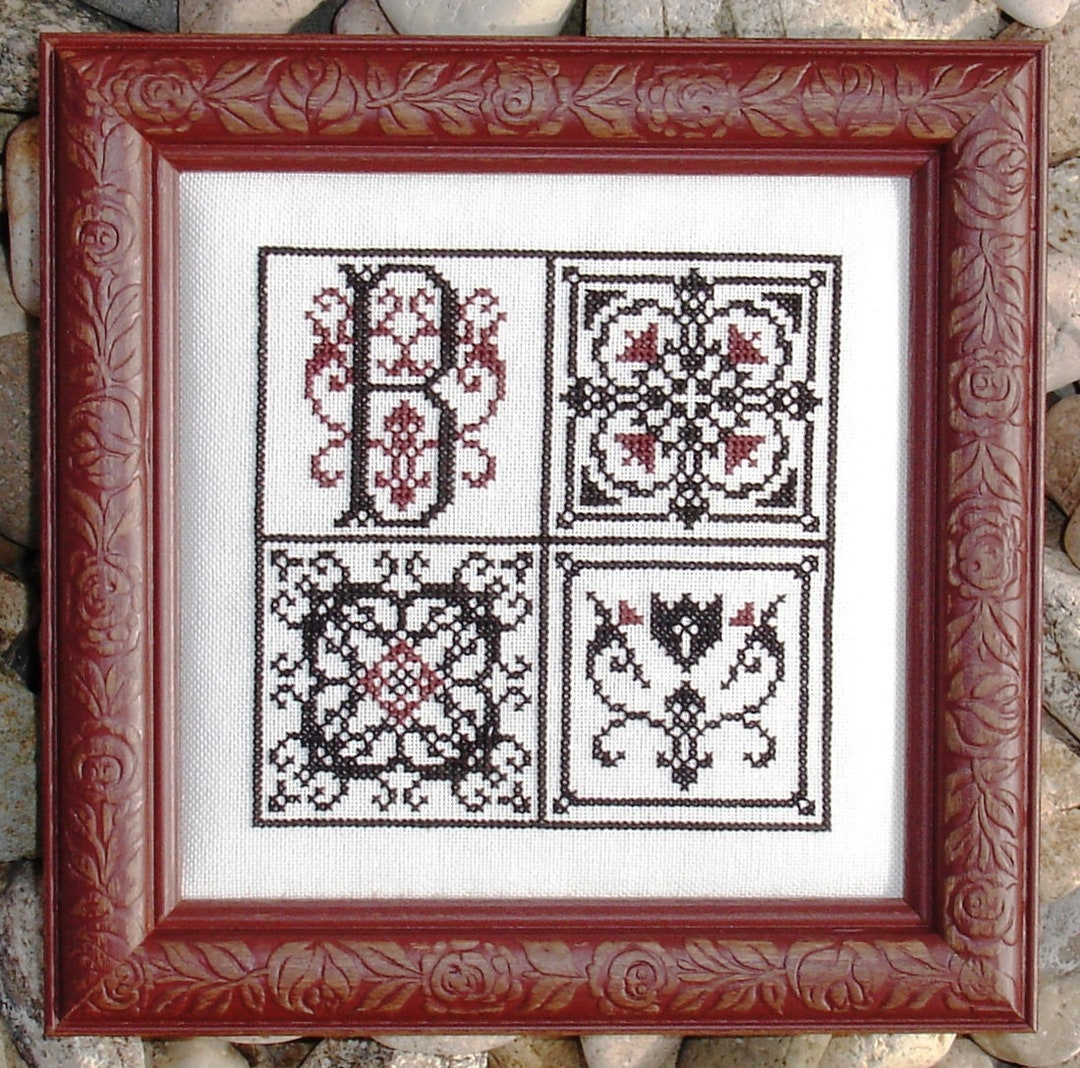 Monogram Block Alphabet Cross Stitch Pattern ~ My Big Toe Designs ~ PDF ...