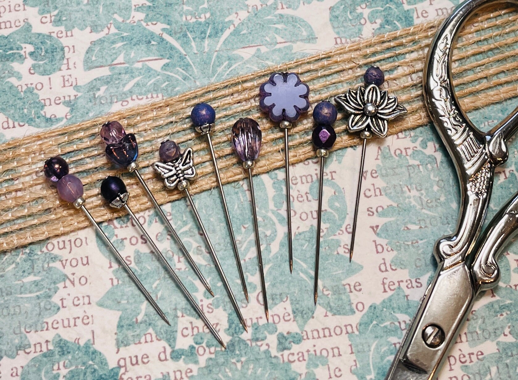 Purple Perfection Pins A Beautiful Marking Pin Set - Etsy