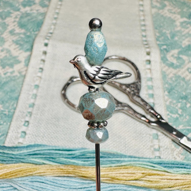 Decorative Blue Bird Pins - Etsy