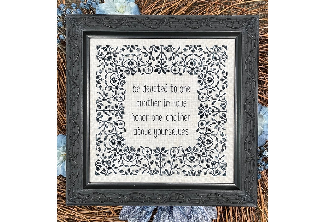 Be Devoted to One Another Romans 12:10 Bible Christian Cross Stitch ...