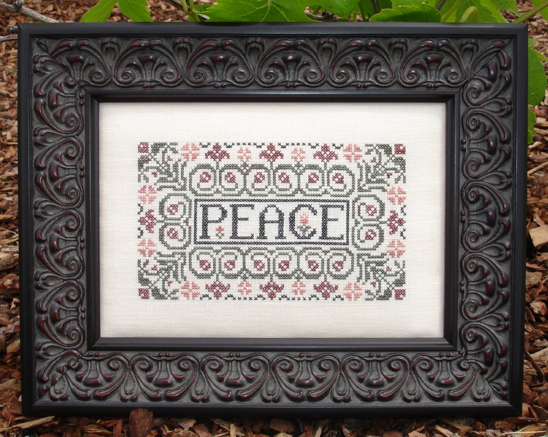 Peace ~ Inspirational Cross Stitch Pattern ~ My Big Toe Designs ~ PDF ...