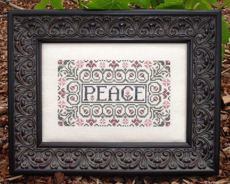 Peace ~ Inspirational Cross Stitch Pattern ~ My Big Toe Designs ~ PDF ...