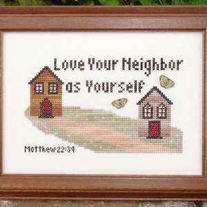 Love Your Neighbor Matthew 22:39 Bible Christian Cross Stitch Pattern ...