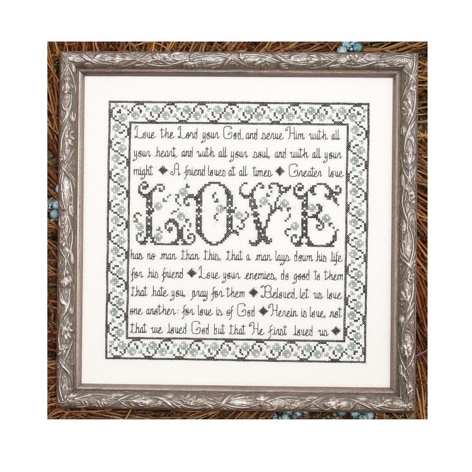 Building Blocks Love Bible Christian Cross Stitch Pattern My - Etsy