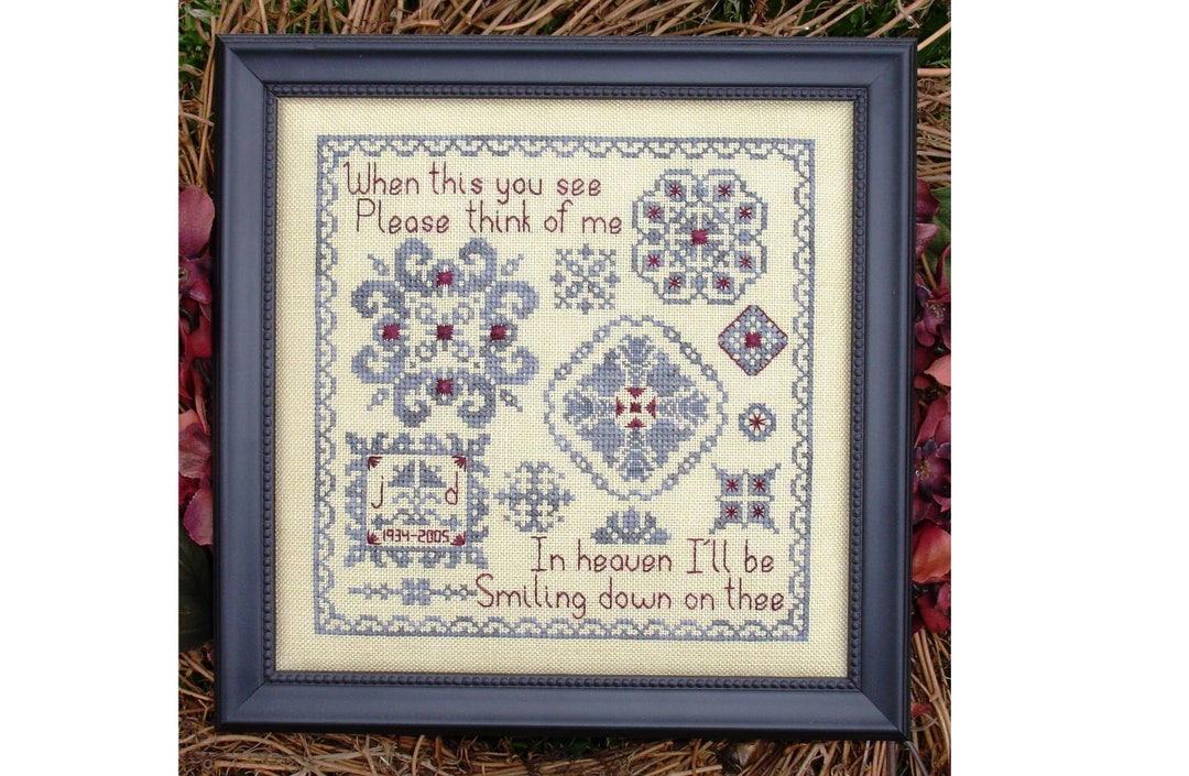 Remember Me Memorial Cross Stitch Pattern My Big Toe Designs PDF ...