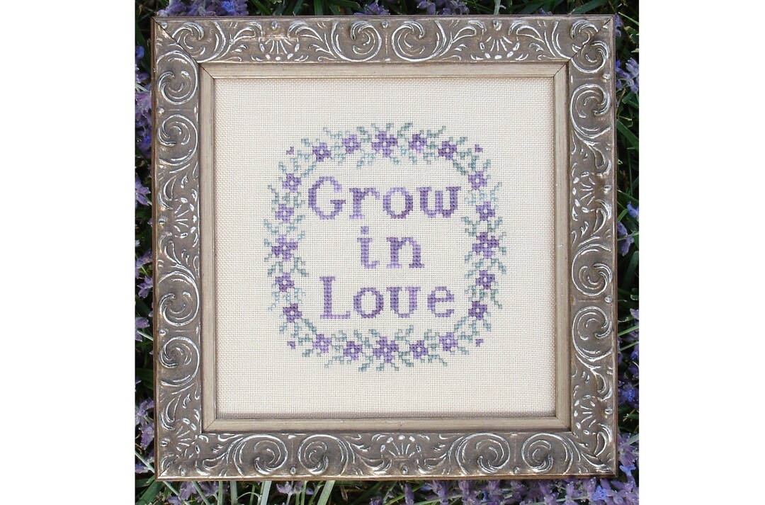 Grow in Love ~ Inspirational Cross Stitch Pattern ~ MBT Designs ~ PDF ...
