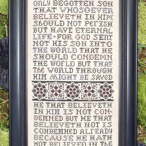 For God so Loveth John 3:16-18 Bible Christian Antique Reproduction ...