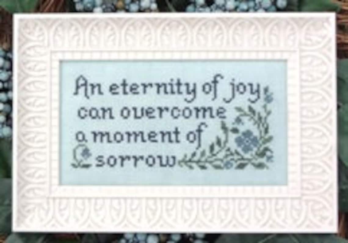 Joy and Sorrows Inspirational Cross Stitch Pattern My Big Toe Designs ...