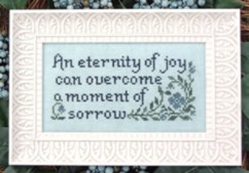 Joy and Sorrows Inspirational Cross Stitch Pattern My Big Toe | Etsy
