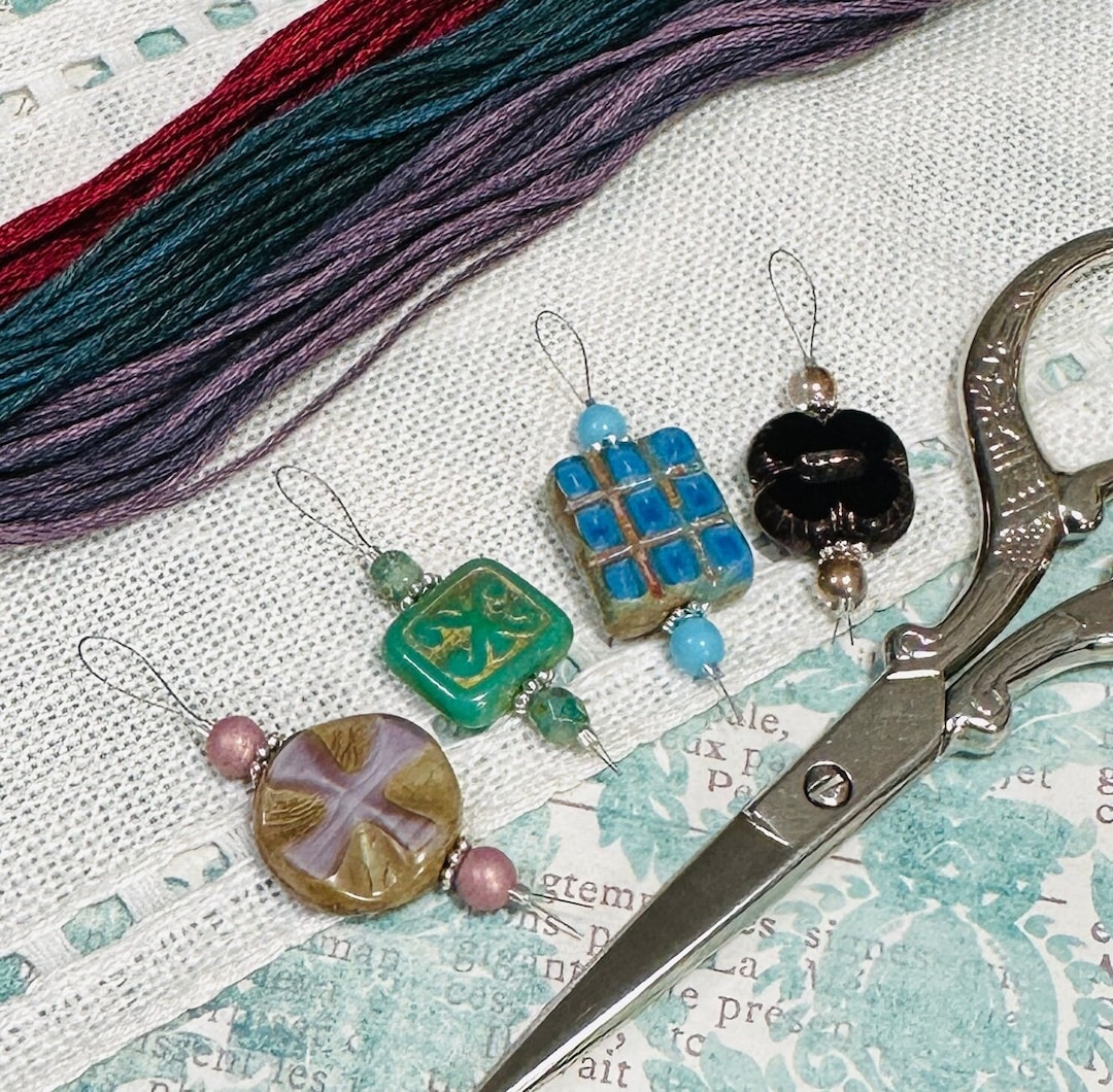 Needle Threader ~ Assorted Colors ~ Needlework Accessory, Czech Glass ...