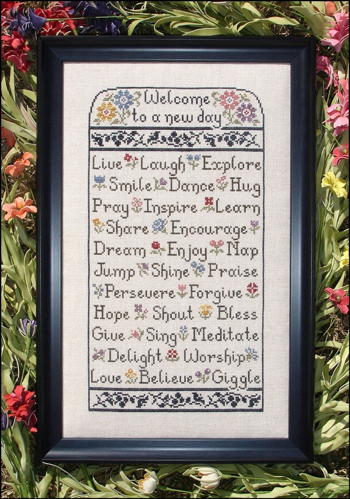 A New Day Inspirational Cross Stitch Pattern My Big Toe - Etsy