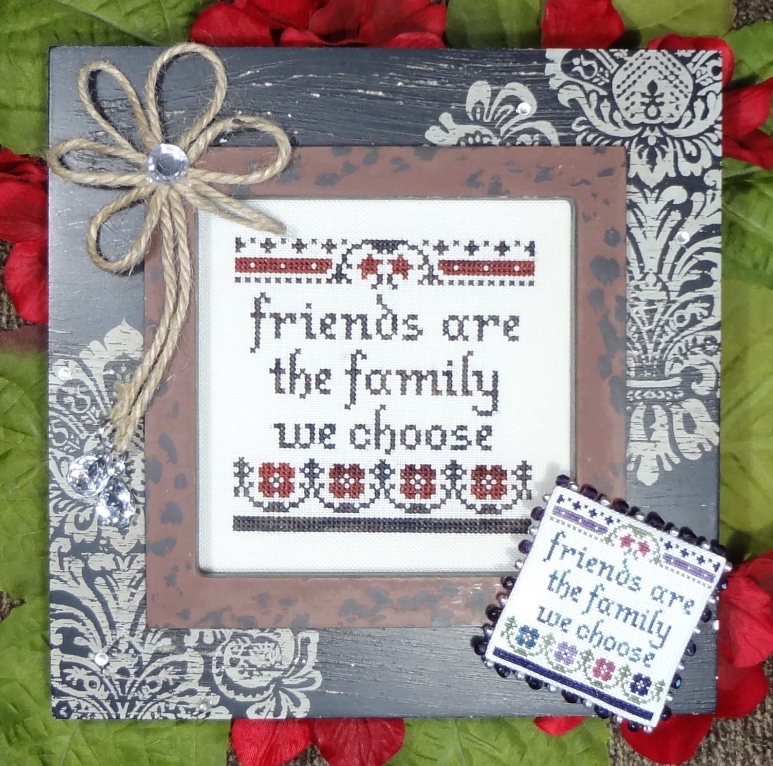 Friends Are Family Inspirational Cross Stitch Pattern My Big - Etsy