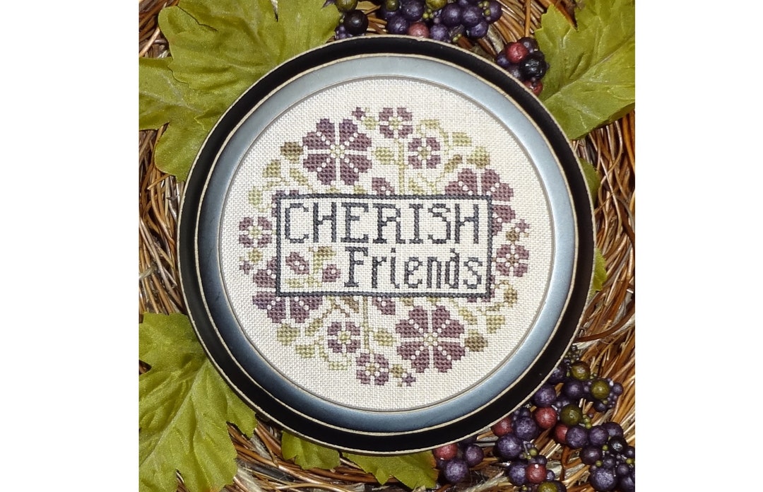 Cherish Friends ~ Friendship Cross Stitch Pattern ~ My Big Toe Designs ...