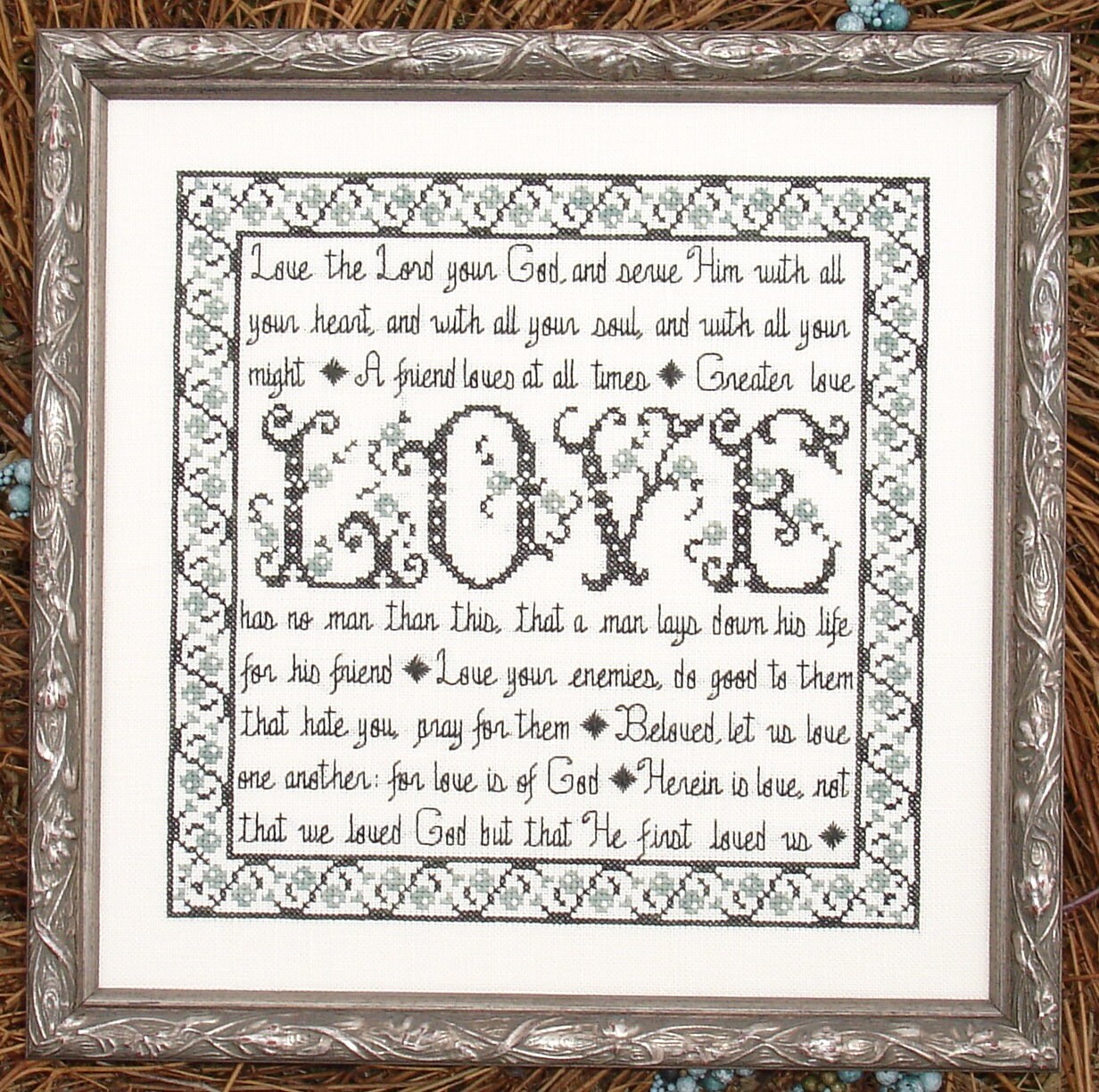 Building Blocks Love Bible Christian Cross Stitch Pattern My - Etsy