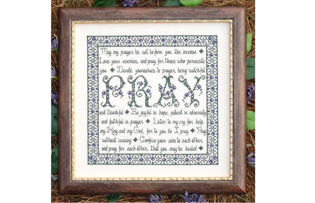 Building Blocks Pray Bible Christian Cross Stitch Pattern My Big Toe ...