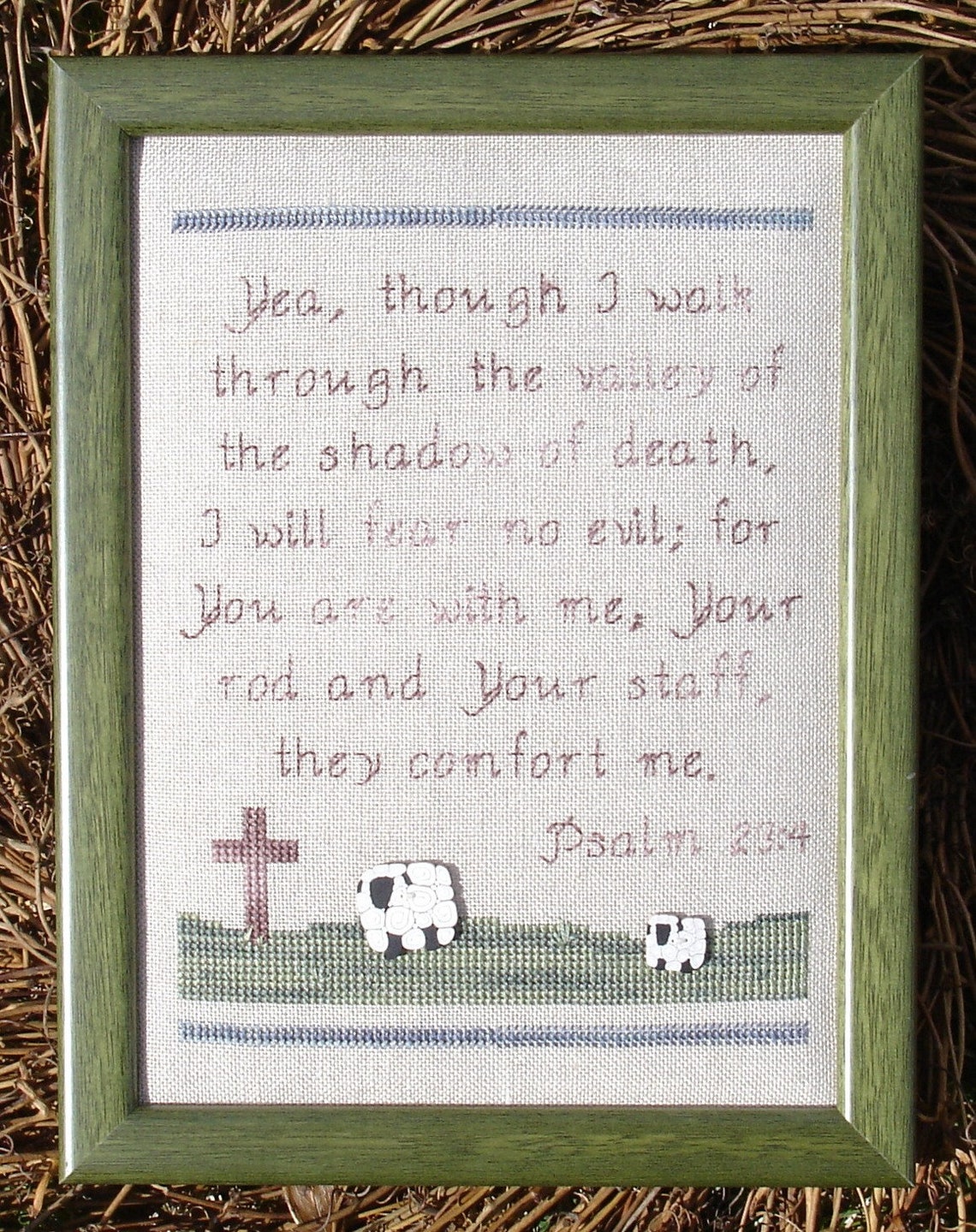 Psalm 23 Bible Christian Cross Stitch Pattern My Big Toe | Etsy