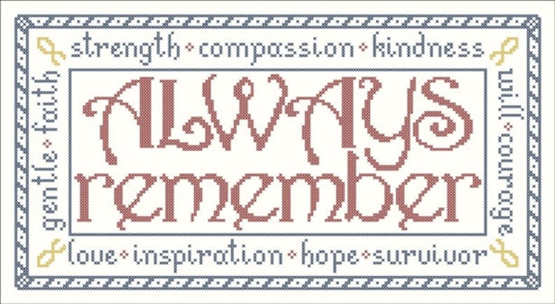 Always Remember Inspirational Cross Stitch Pattern My Big Toe - Etsy