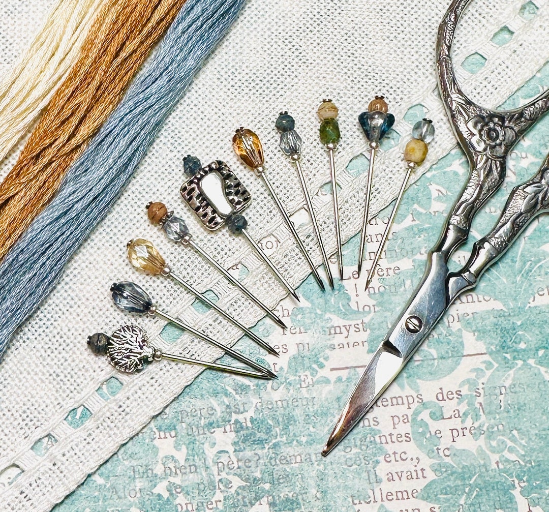 Just Beachy Beautiful Marking Pin Set Pretty Sewing Counting Pins ...
