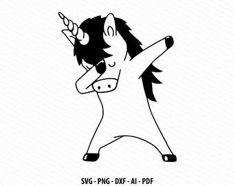 Unicorn dab svg | Etsy
