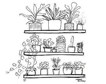 Plant Wall Original oil painting | Etsy