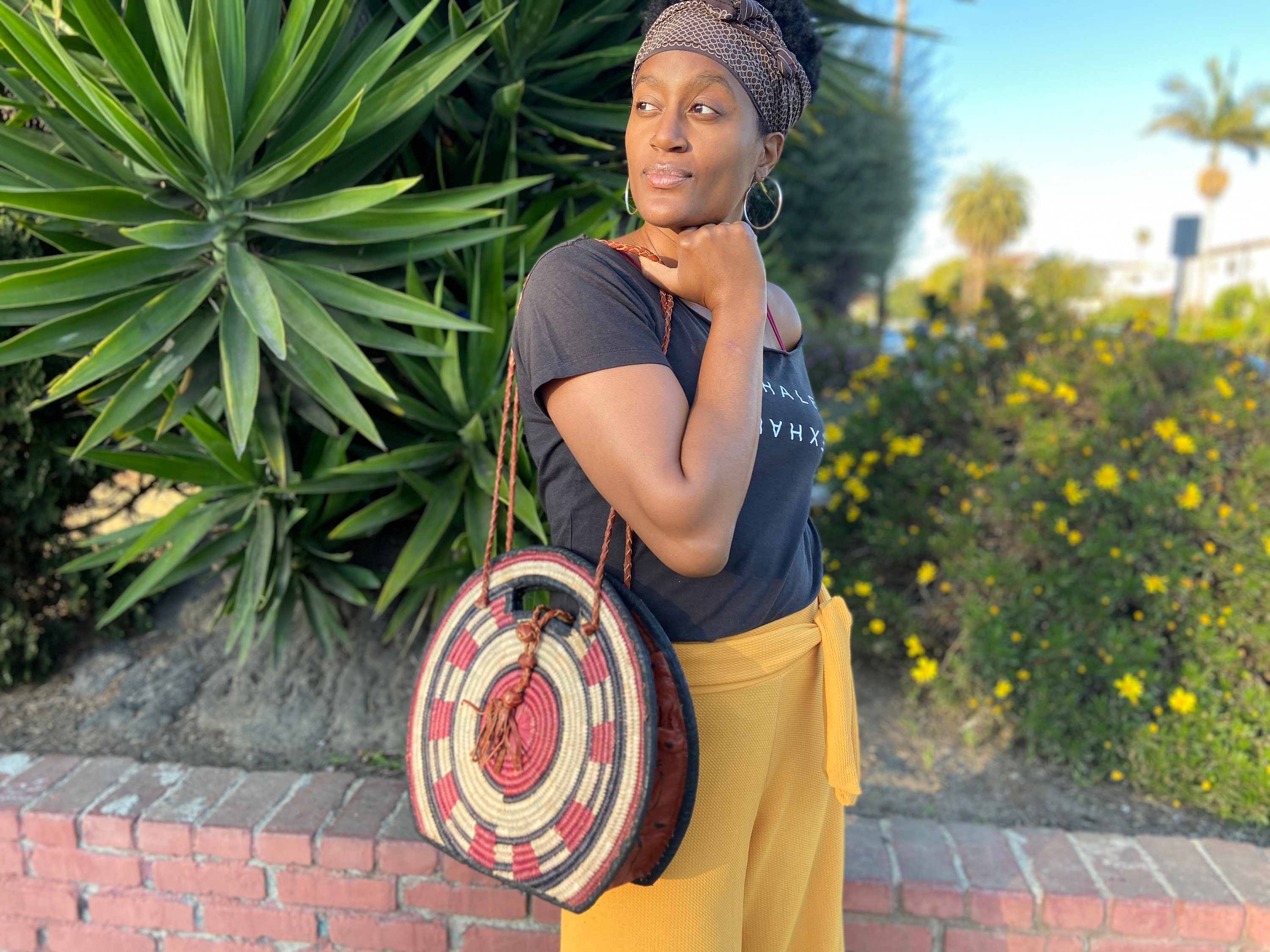 Authentic African Handmade Big Shoulder Bag, Handmade in Nigeria ...