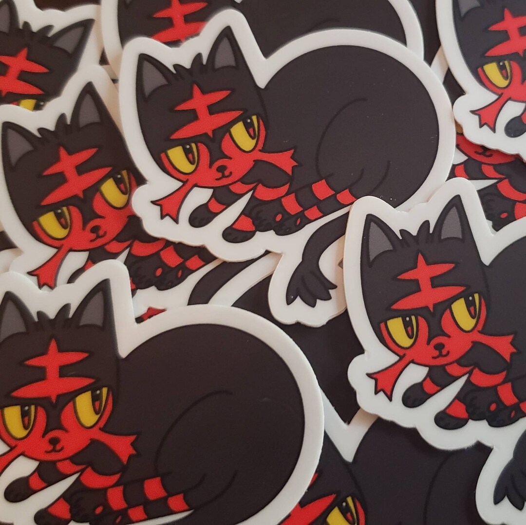 Litten Sticker Pokemon Sunmoon Starter - Etsy