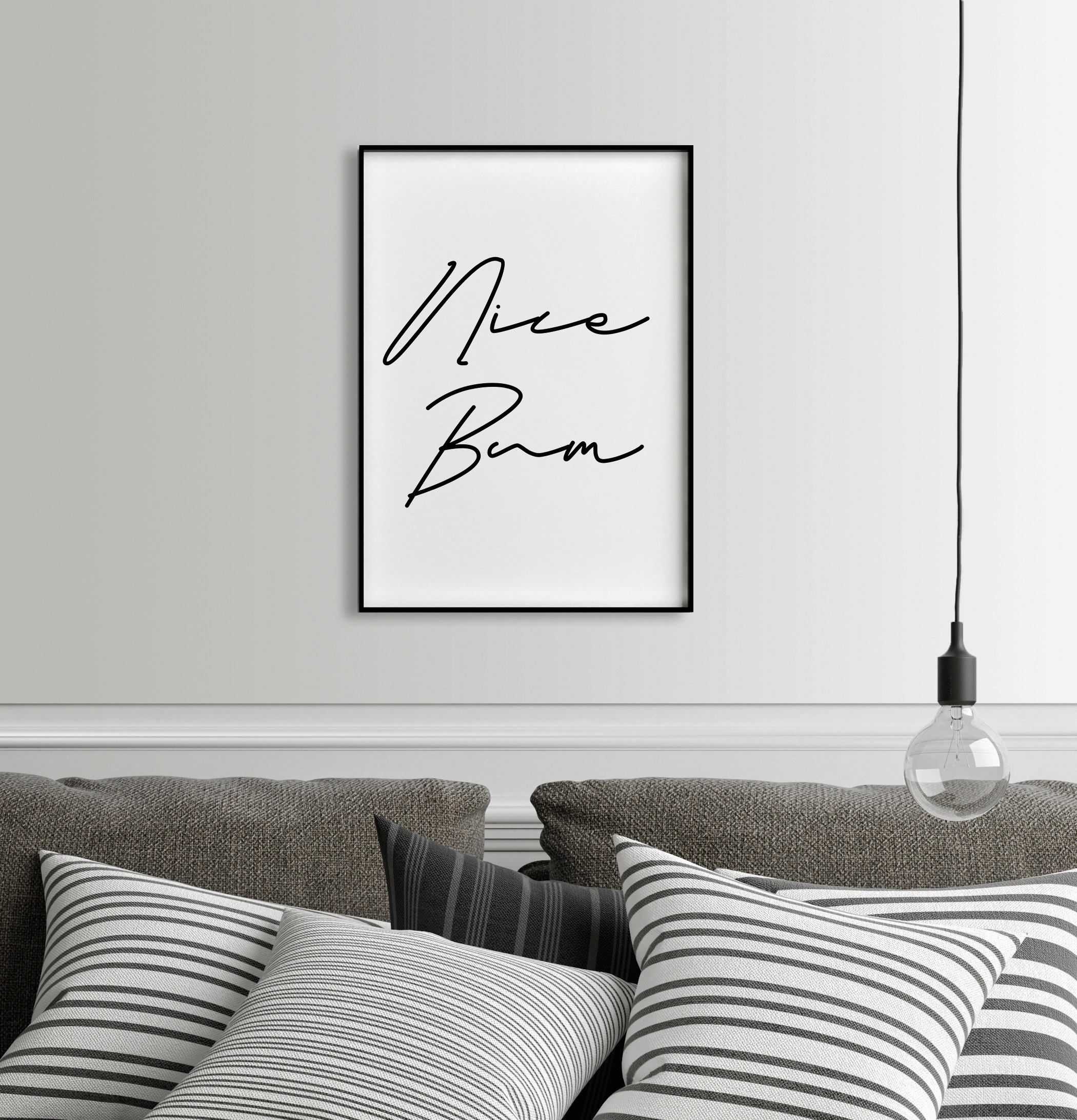 Nice Bum print funny print typography print fashion print | Etsy