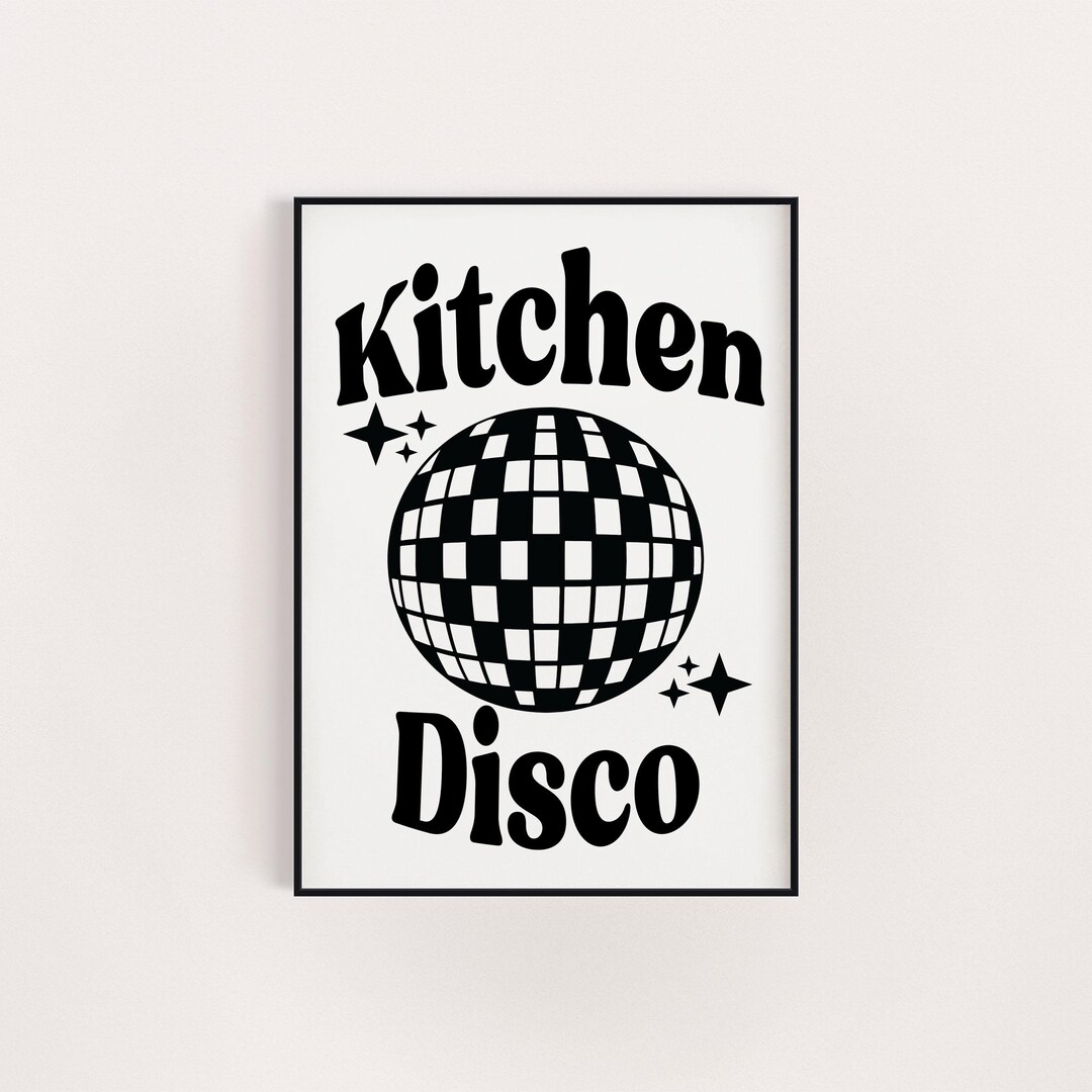Kitchen Disco Disco Ball Poster Print, Birthday Gift for Her, A5 8x10 ...