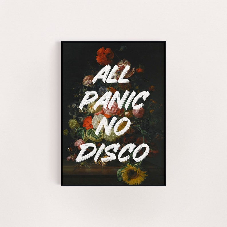 All Panic No Disco Art Rework Funny Poster Print, Birthday Gift for Her ...