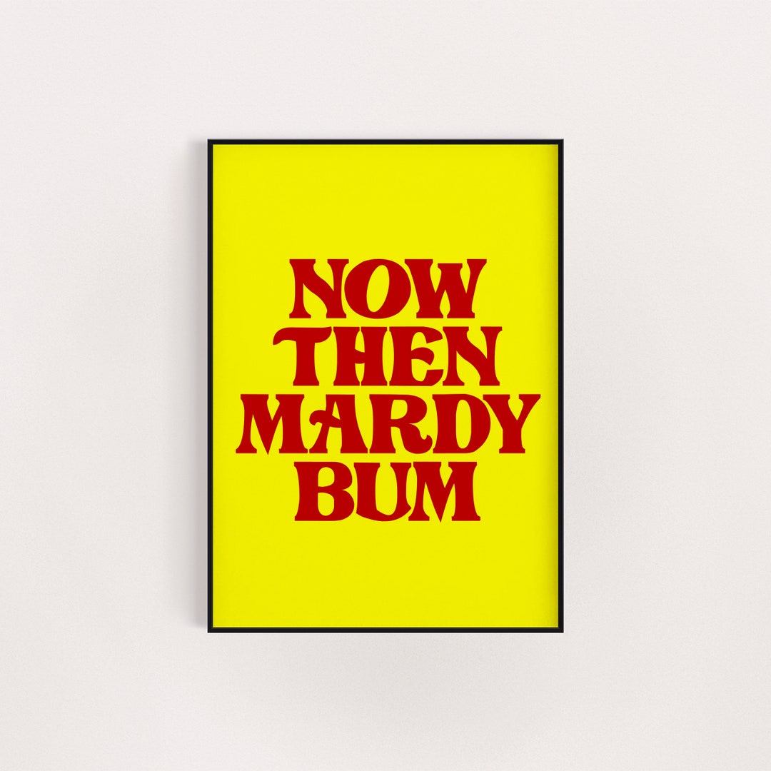 Mardy Bum Lyric Poster: Retro Music Wall Art Print - Etsy