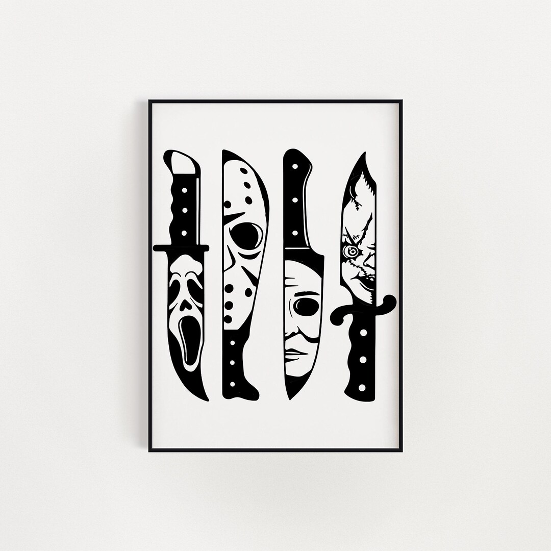 Horror Film Knife Poster Print, Birthday Gift for Her, A5 8x10 A4 A3 ...