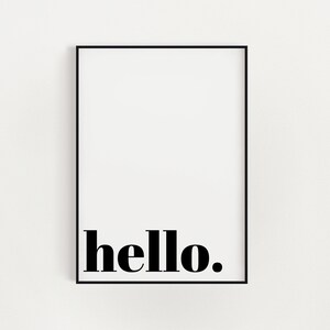 Hello Welcome Poster Print, New Home Birthday Best Friend Her Girls ...