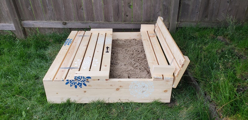 DIY Sandbox Plan With Bench and Cover (48" X 48") (PDF File) - Etsy