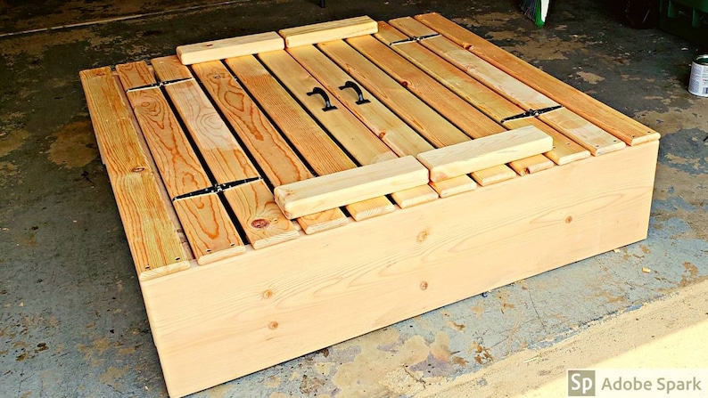 DIY Sandbox Plan With Bench and Cover (48" X 48") (PDF File) - Etsy