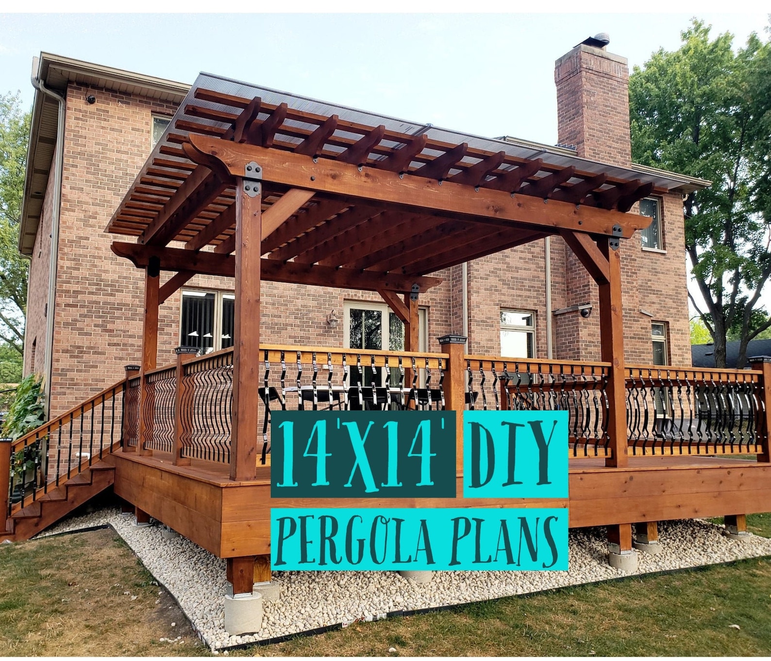 Build Your Own Pergola / 14'x14' / DIY Plans/pergola Plans - Etsy
