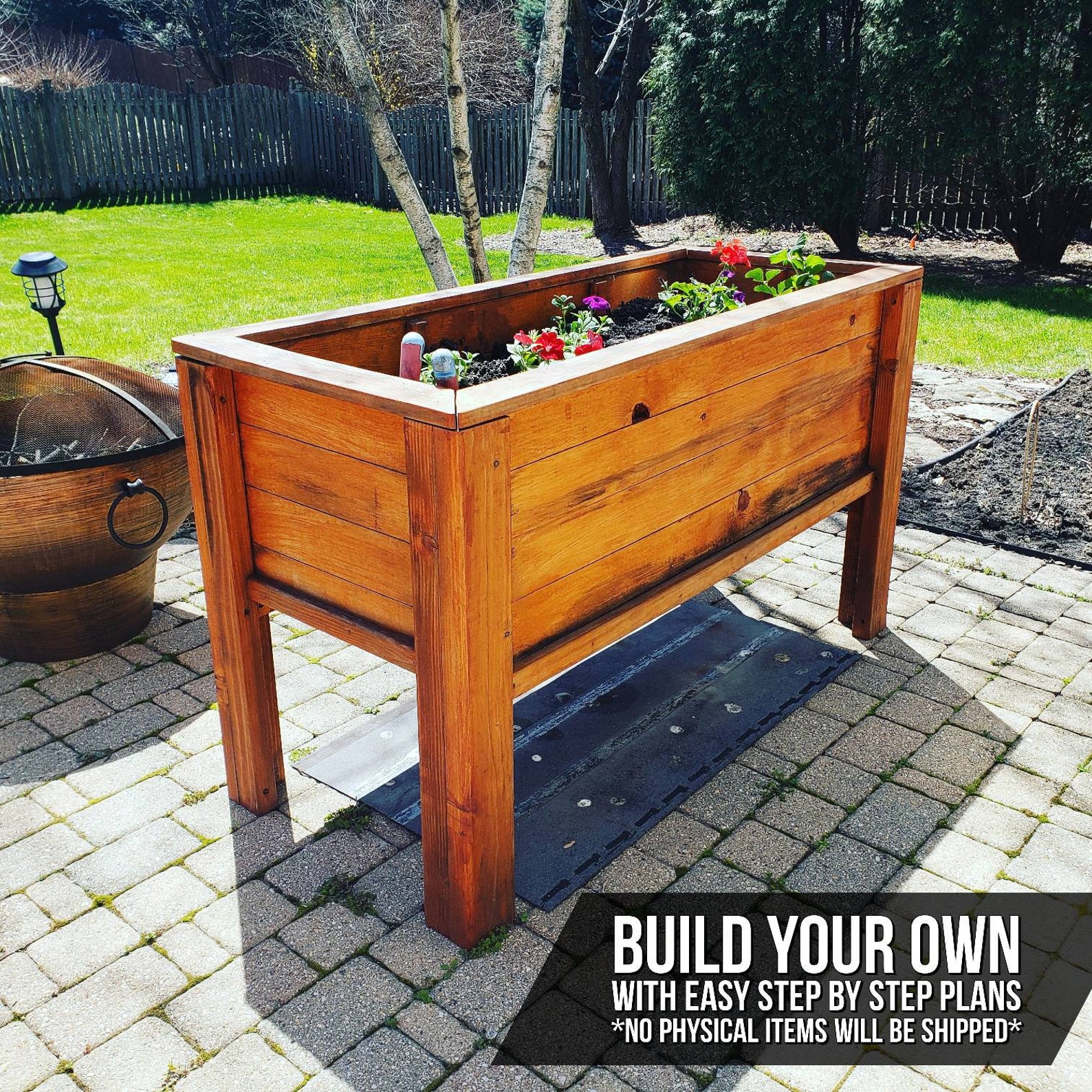 Planter Box Plans / Raised Planter Plan / Wood Planter / Outdoor ...
