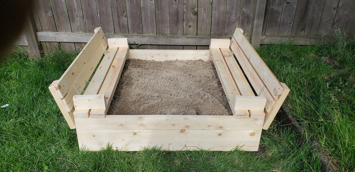 Sandbox Plan With Benches/sandbox With Cover/ DIY Sandbox Plan - Etsy