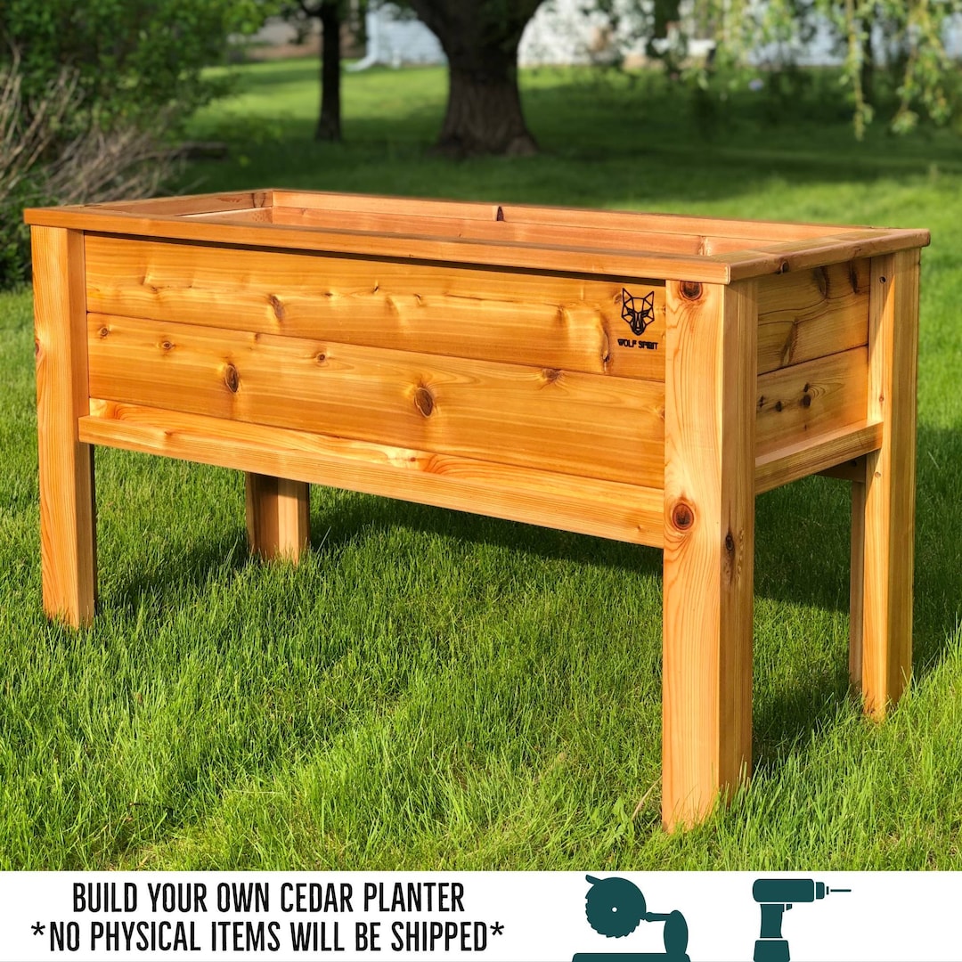 Cedar Planter Plans / Raised Planter Box / Planter Box Plans / Garden ...
