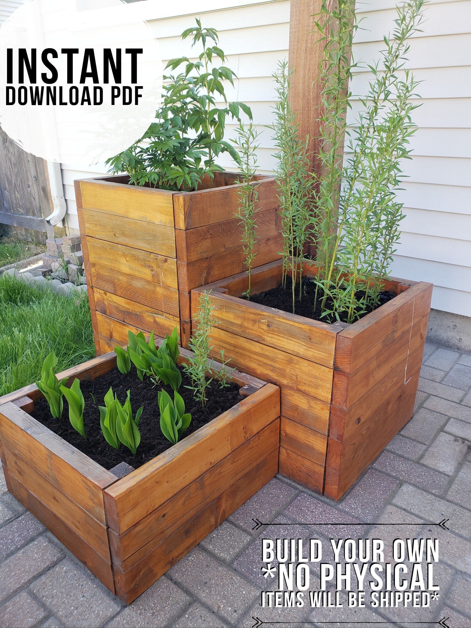 DIY Planter Boxes Plans / Planter Box Plans/pdf Plan/ Garden - Etsy