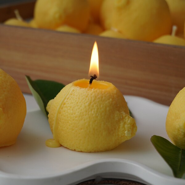 Lemon Candle - Etsy