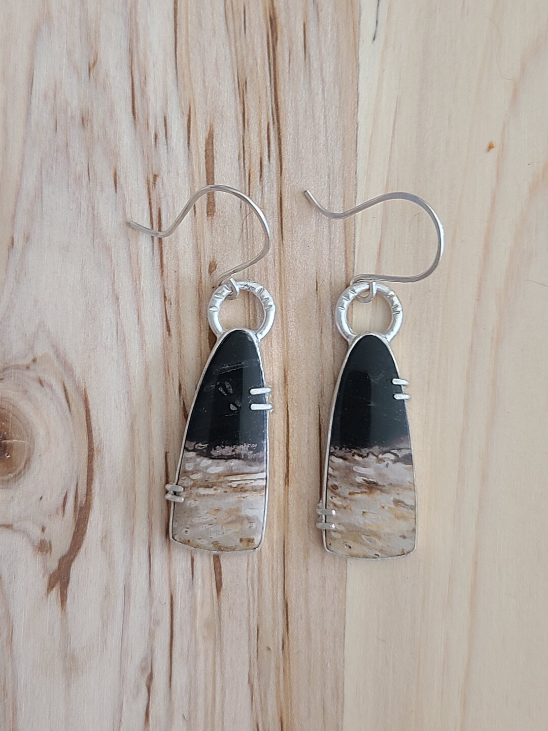 Fossilized Palm Root Earrings - Etsy