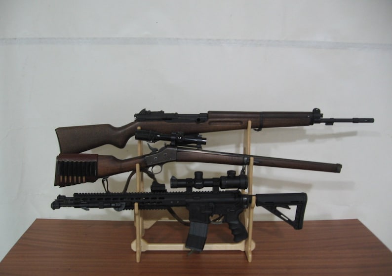 3 Gun Portable Rifle Display Stand - Etsy