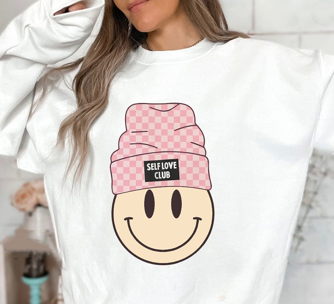 Ladies Smiley Self Love Sweatshirt Valentine's Day - Etsy