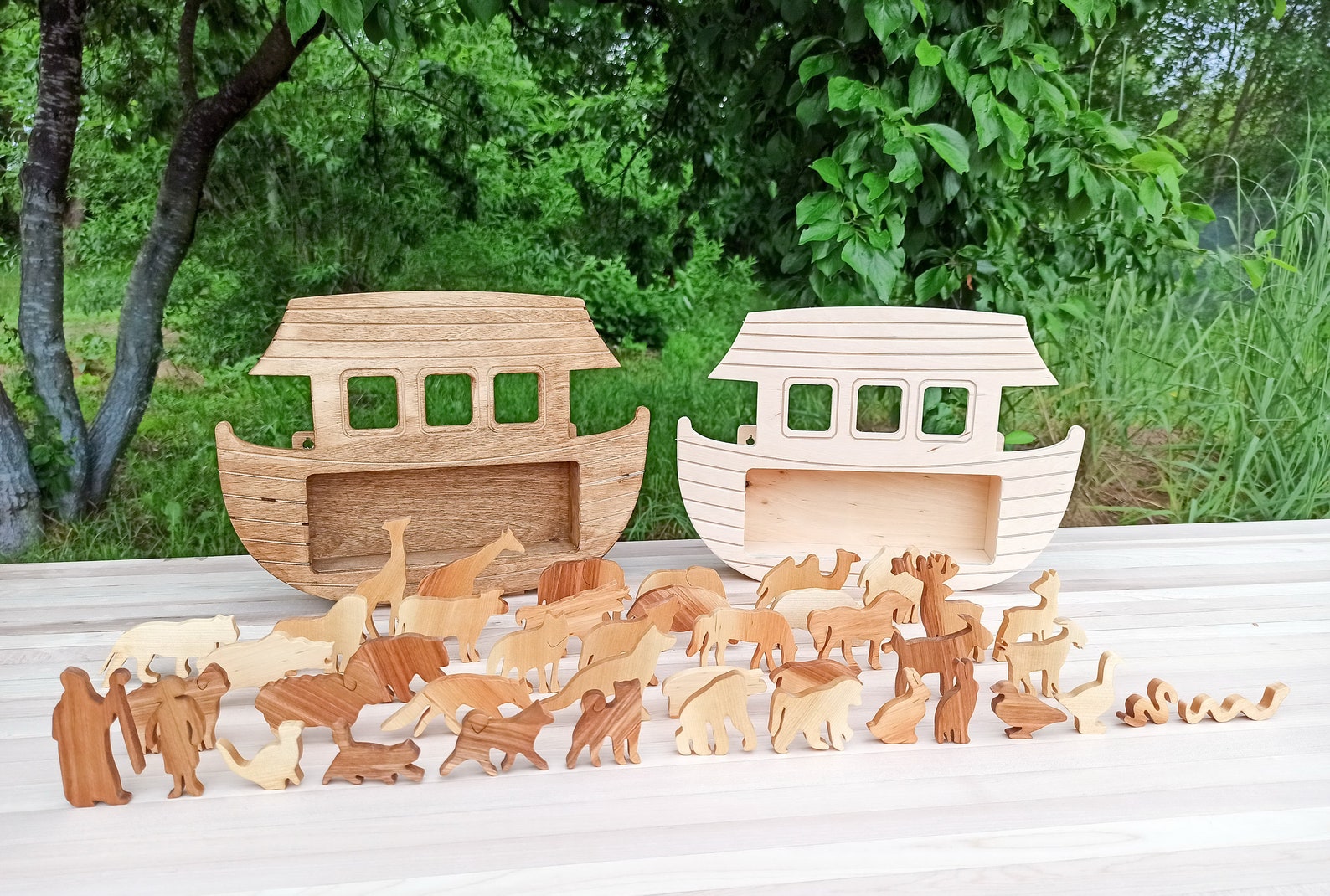 Noahs Ark Play Set Noah's Ark With 40 Animals Biblical - Etsy