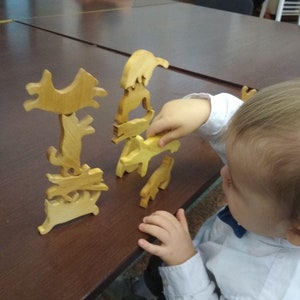 Wooden Cat Stack Wooden Cat Pile Game 12 Pieces in a Set - Etsy